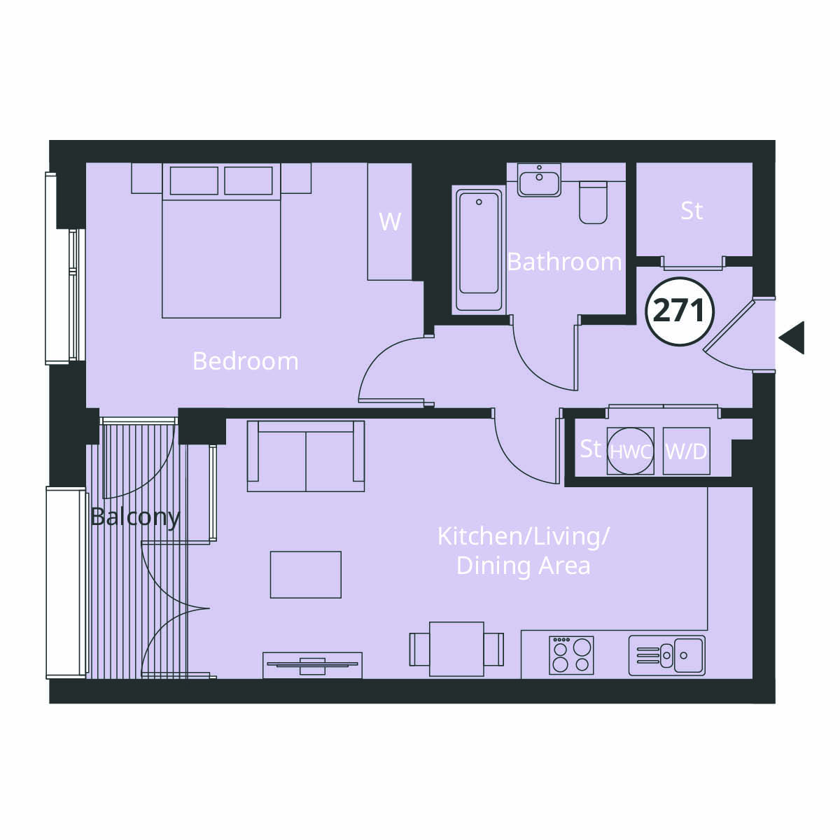Plot 271 at King Georges Gate in Earlsfield ‧ Taylor Wimpey