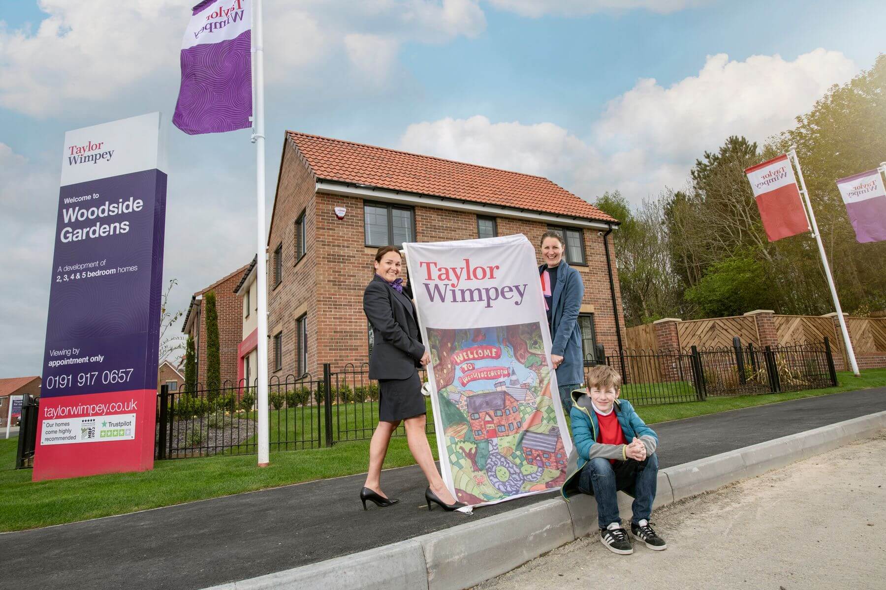 School pupil designs flag for our Woodside Gardens development ‧ Taylor ...