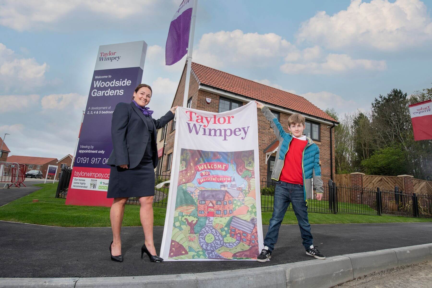 School pupil designs flag for our Woodside Gardens development ‧ Taylor ...