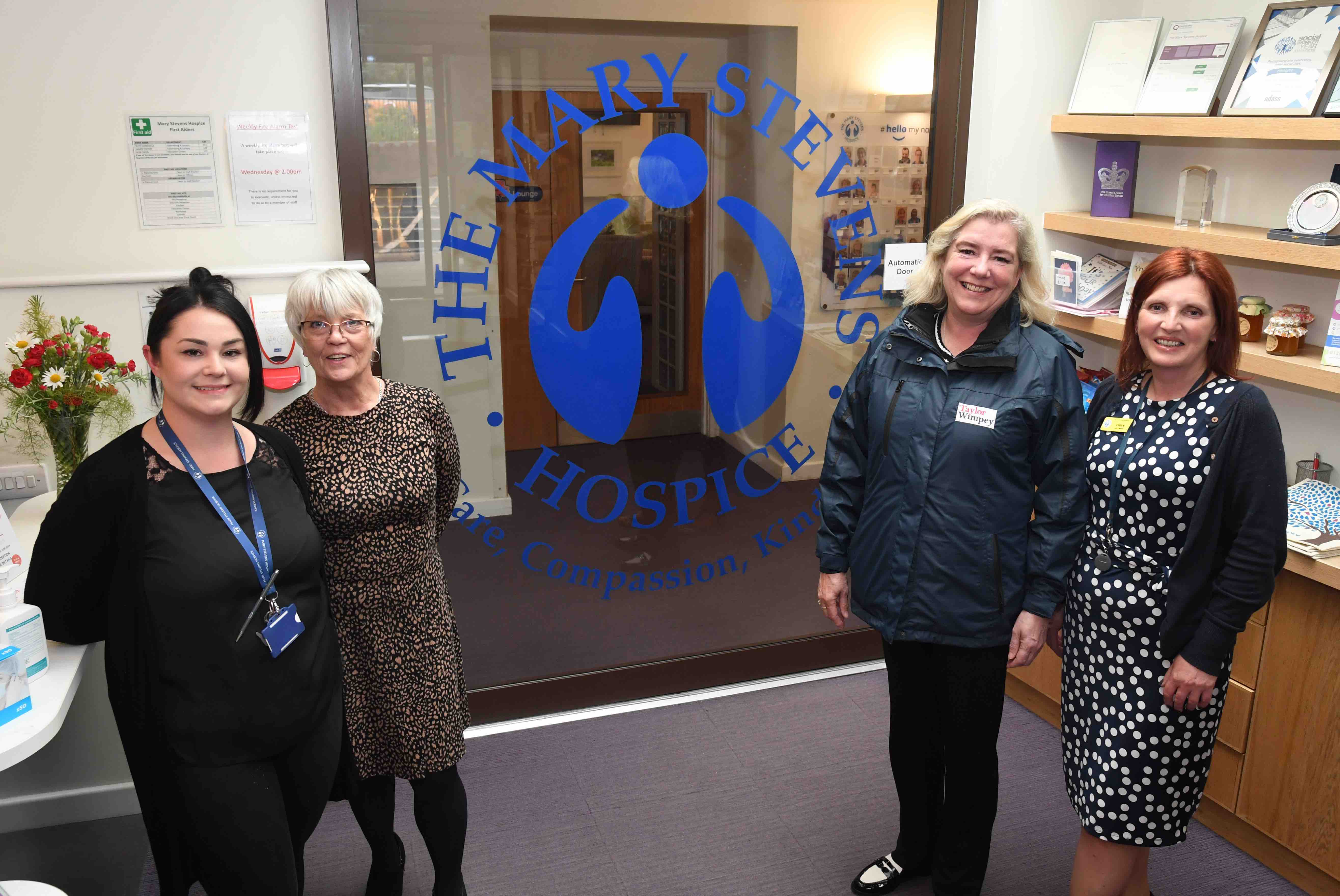 Mary Stevens Hospice gets £30,000 fundraising boost off us ‧ Taylor Wimpey