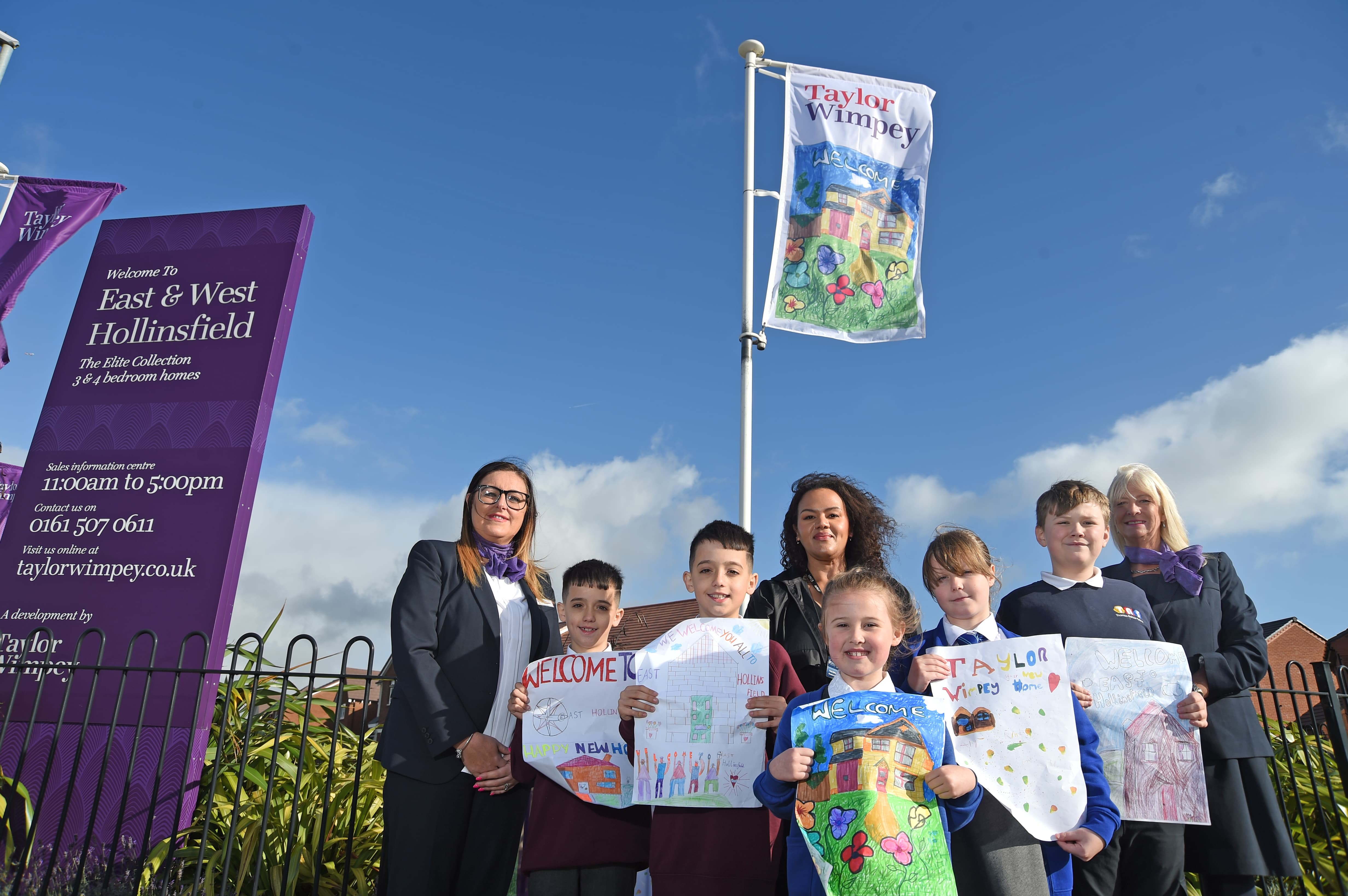 Our Manchester team awards the winner of ‘Welcome Flag’ Competition in ...