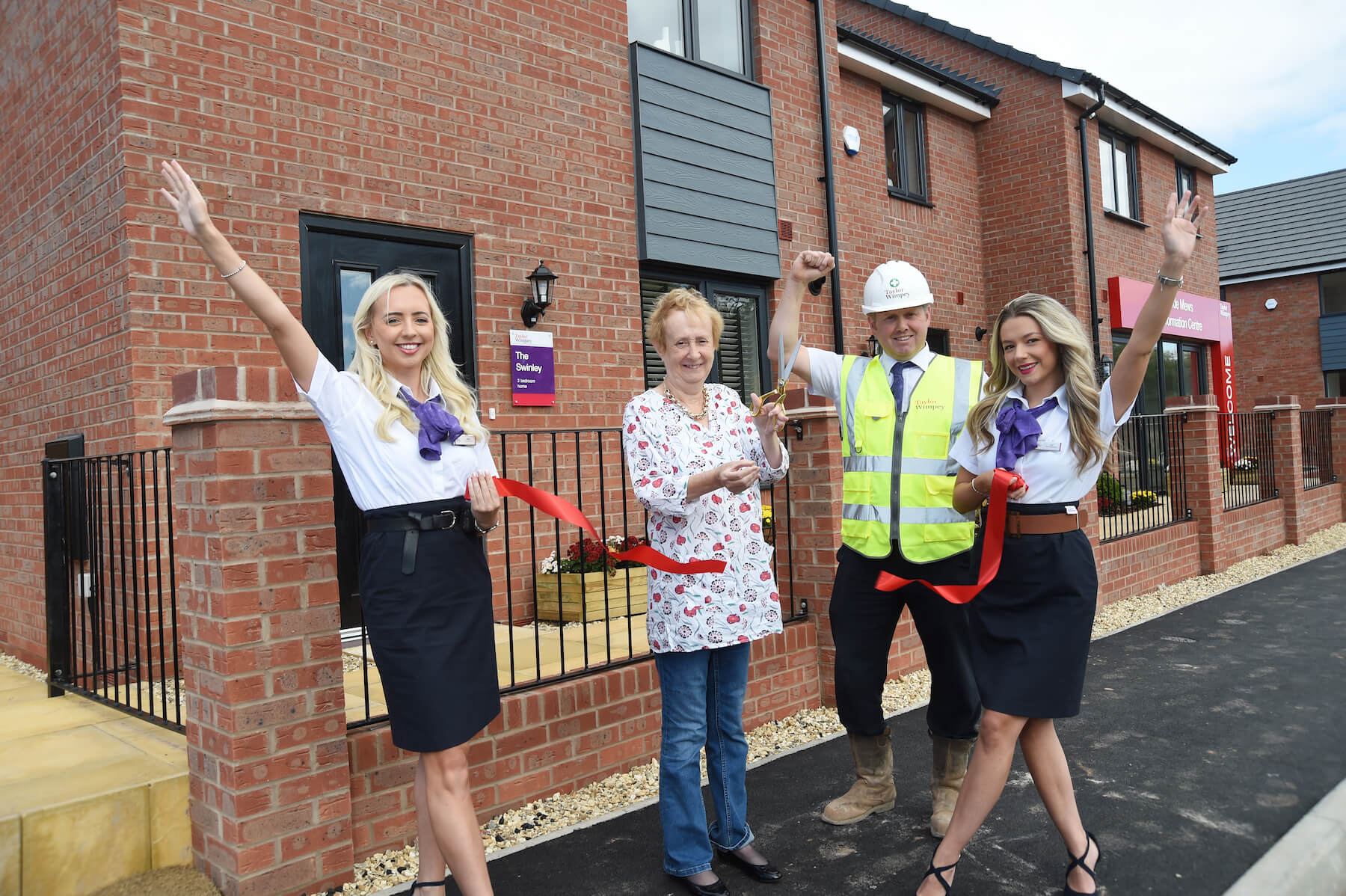 Cllr Mary Locke helps us launch the showhomes at West Side Mews ...